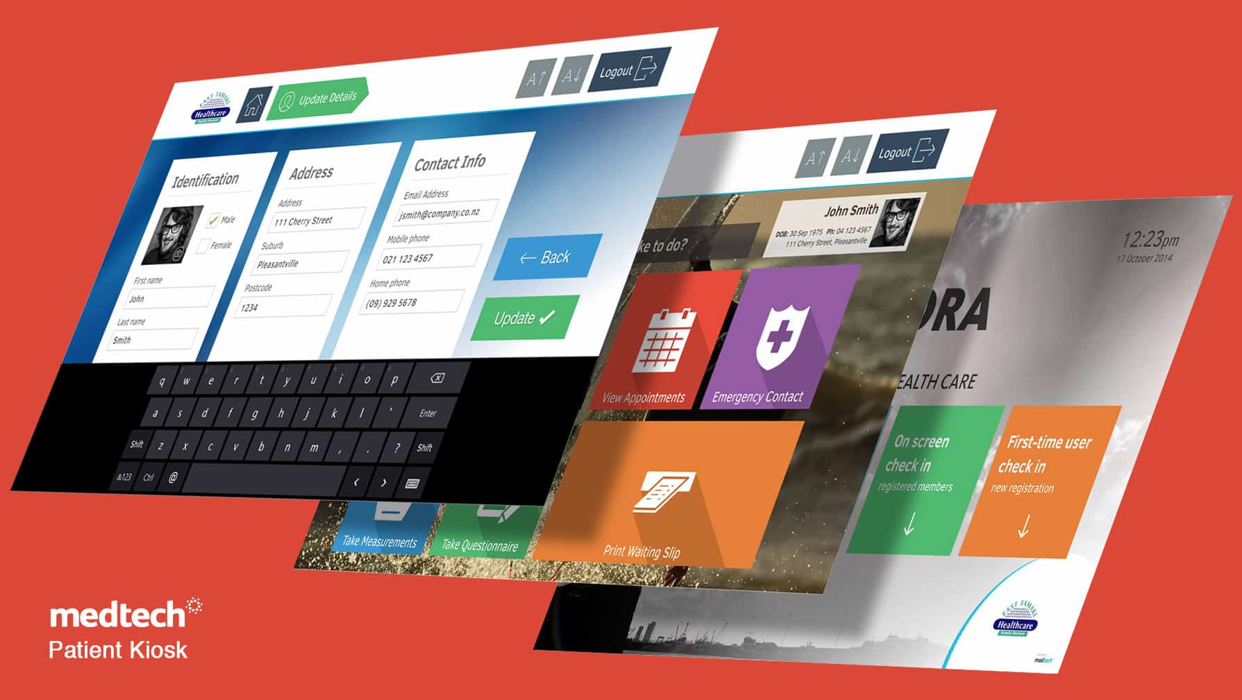 Medtech Kiosk App UI - Klimb